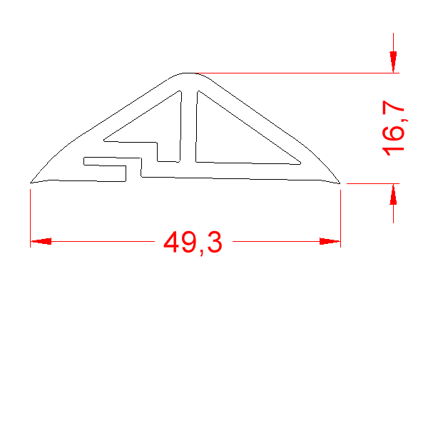 FLEXIBLE TRIANGULAR PROFILE 49.3MM - TEC 906 - Tecnoperfil | Perfis ...